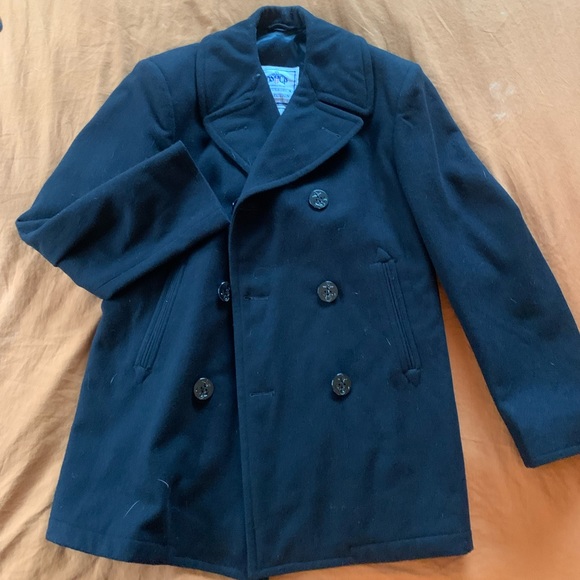 Dscp | Jackets & Coats | Vintage Sterlingwear Black Wool Mens Peacoat ...